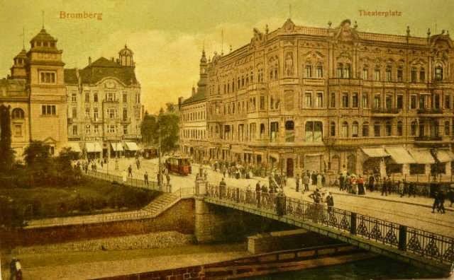 Bydgoszcz-Bromberg: Bromberger.Theaterplatz früher und heute