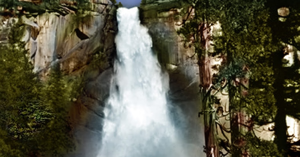 Colors for a Bygone Era: Ansel Adams, Nevada falls, with rainbow ...