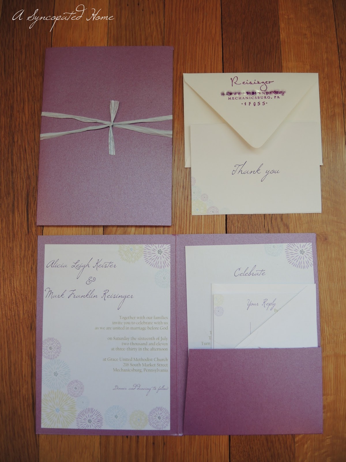 A Syncopated Home: A Syncopated Wedding Part II: Stationery
