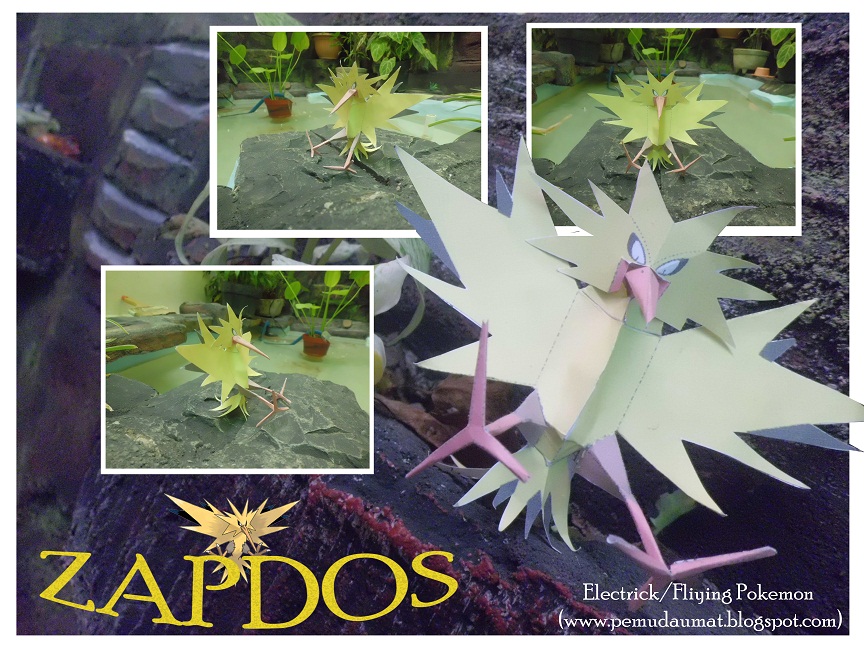 PUTRA'S BLOG: Papercraft Pokemon - Zapdos