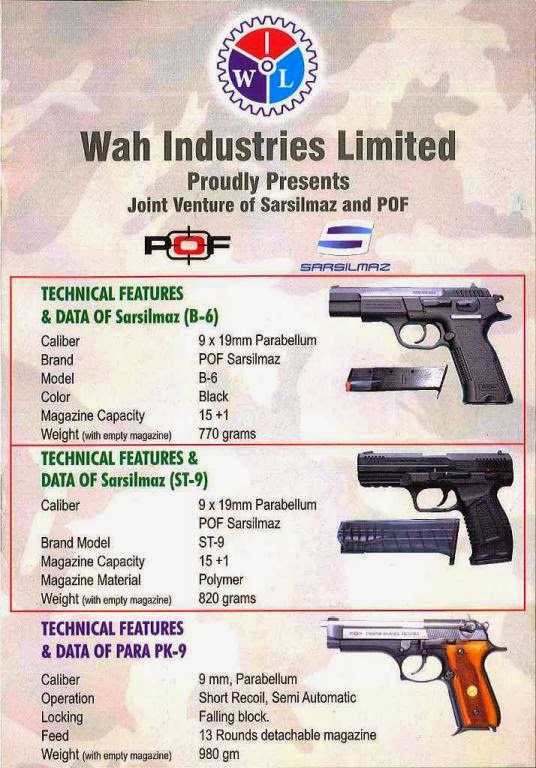 Wah Industries Present POF SARSILMAZ B6 ST-9 and PK-9 | Pakistan ...