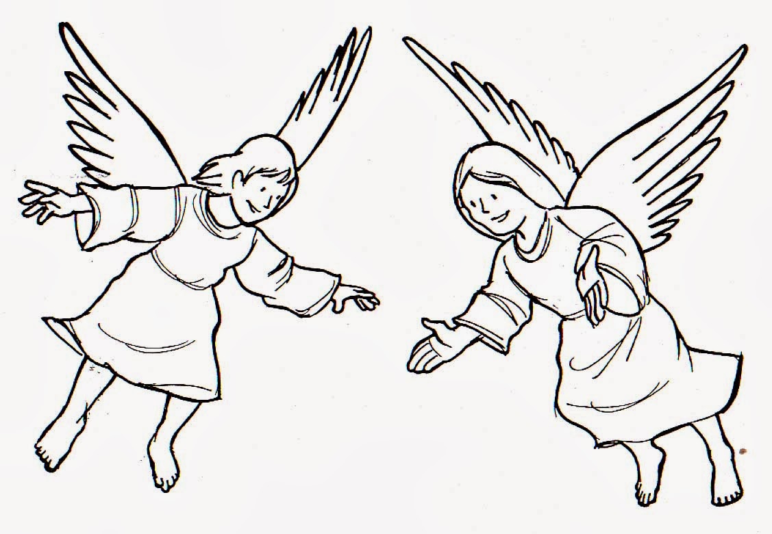 Imagenes Cristianas Para Colorear: Dibujos Para Colorear de Angeles