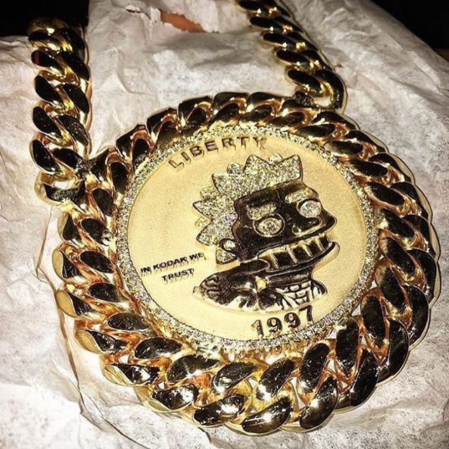 Check Out Kodak Black's New Chain!! Turned Himself Into A Simpson's ...