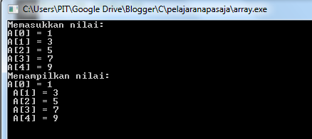 Belajar Apa Aja: Bahasa C - Pengertian Array II
