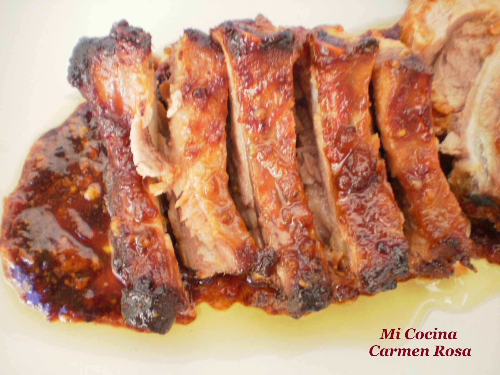 CORBATA DE CERDO MARINADA CON MIEL, ACEITE DE SESAMO, SOJA Y JENGIBRE ...