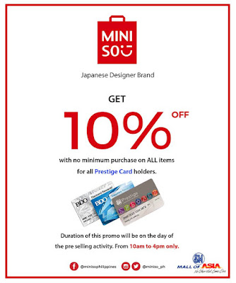 Manila Shopper: Miniso SM MOA Opening Promo for SM Prestige & BDO ...