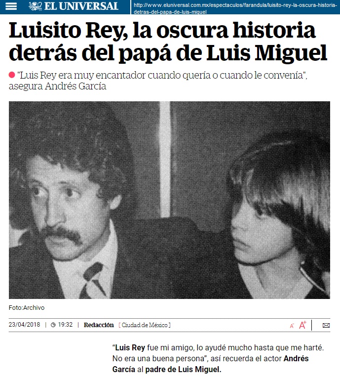 Homenaje a Luisito Rey: Nota de prensa | Luisito Rey, la oscura ...