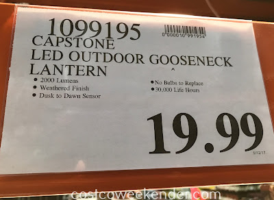 Capstone LED Outdoor Gooseneck Lantern | Costco Weekender