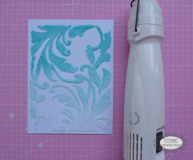 DIY Flocked Cardstock Card - Couture Creations
