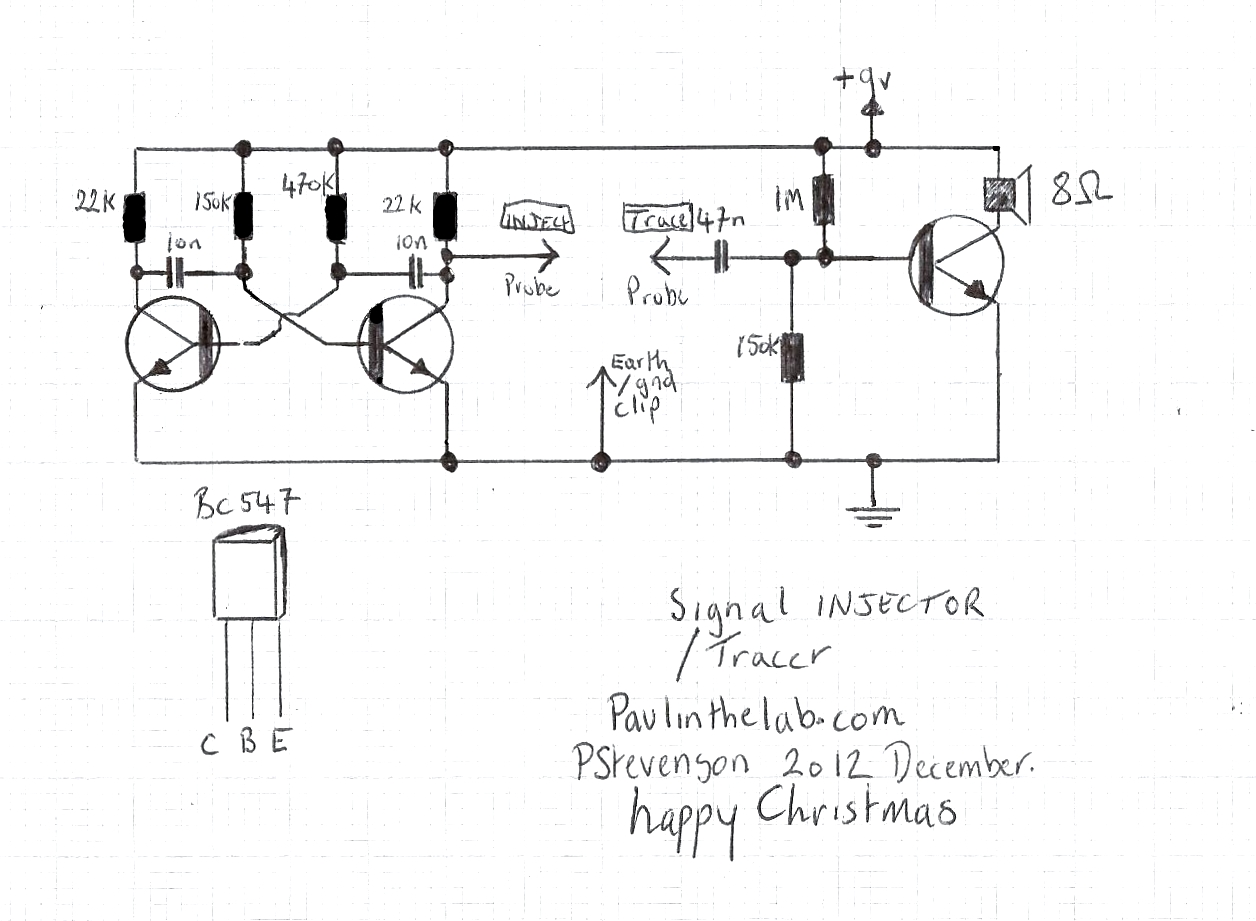Paul In The Lab: Signal Injector / Tracer Stripboard Veroboard Layout