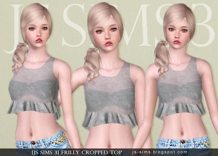 [JS SIMS 3&4] Frilly Cropped Top－JS SIMS｜痞客邦