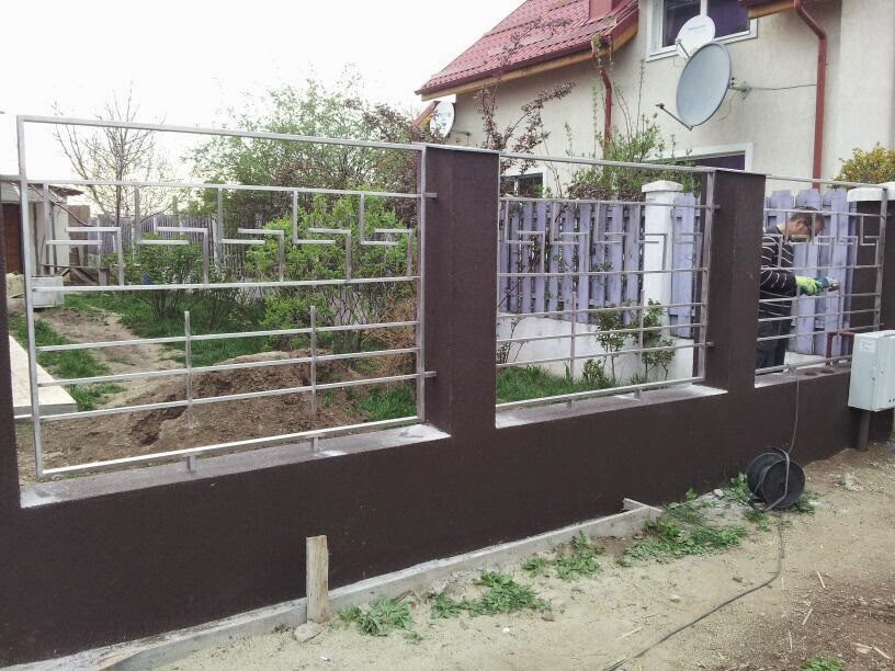 Gard + balcon din teava rectangulara de inox - Zone Inox
