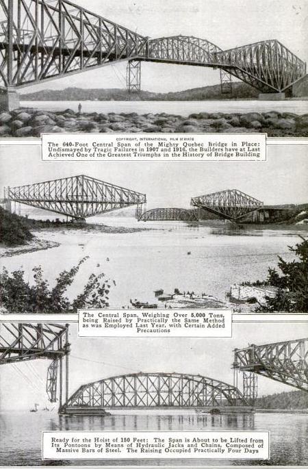 Industrial History: 1919 Quebec Bridge over St. Lawrence River