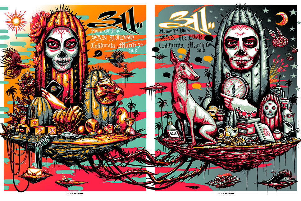 INSIDE THE ROCK POSTER FRAME BLOG: Munk One 311 San Diego Posters ...