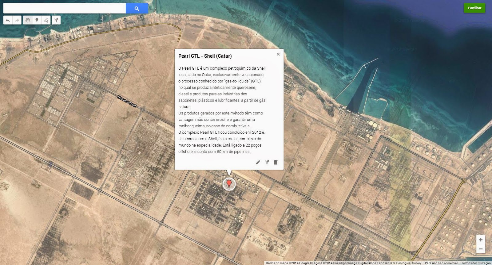 Sobre o complexo industrial Pearl GTL (Catar), o maior do mundo para ...