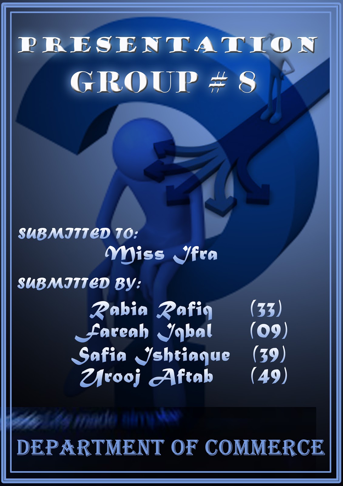 SI Designs: Title page design for project