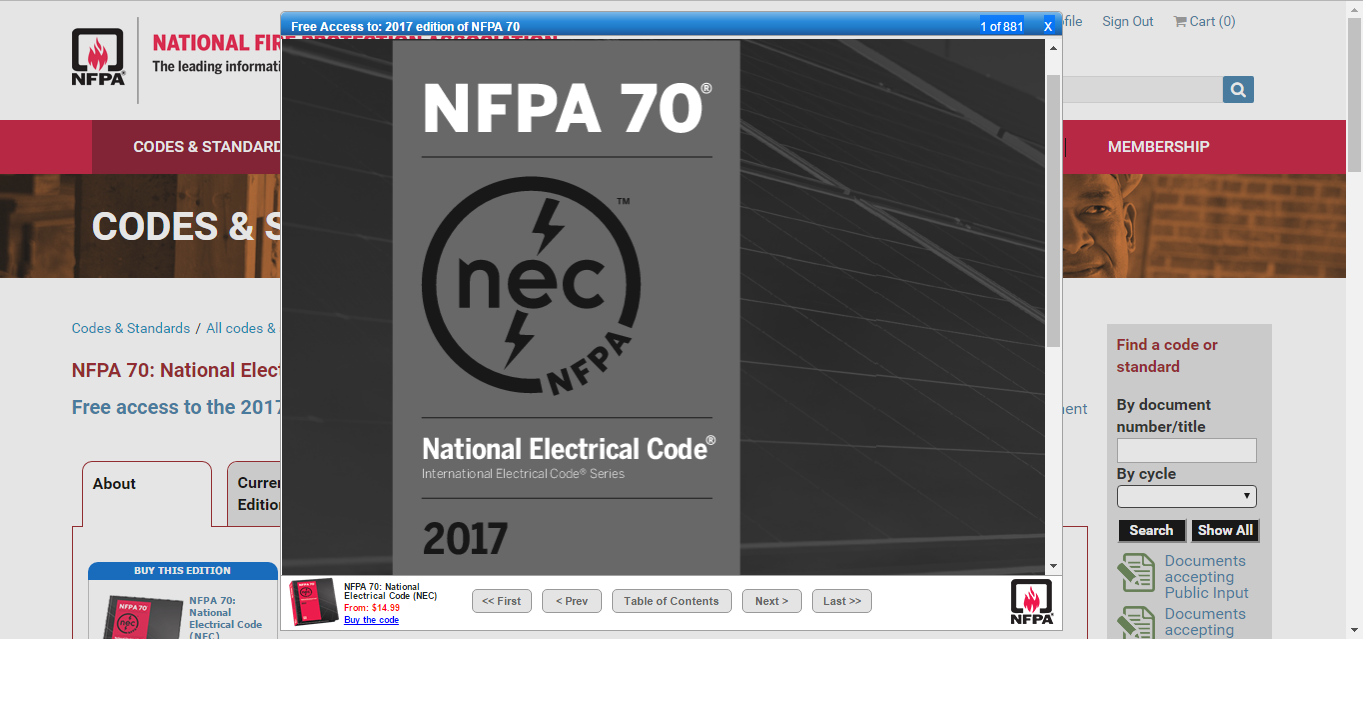 NFPA códigos y estándares Free Access