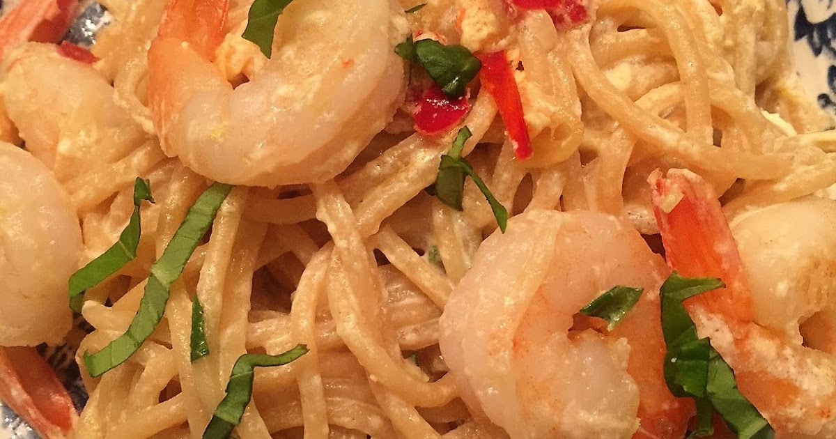 Meilläkotona - ruokablogi: Pastaa ja katkarapuja