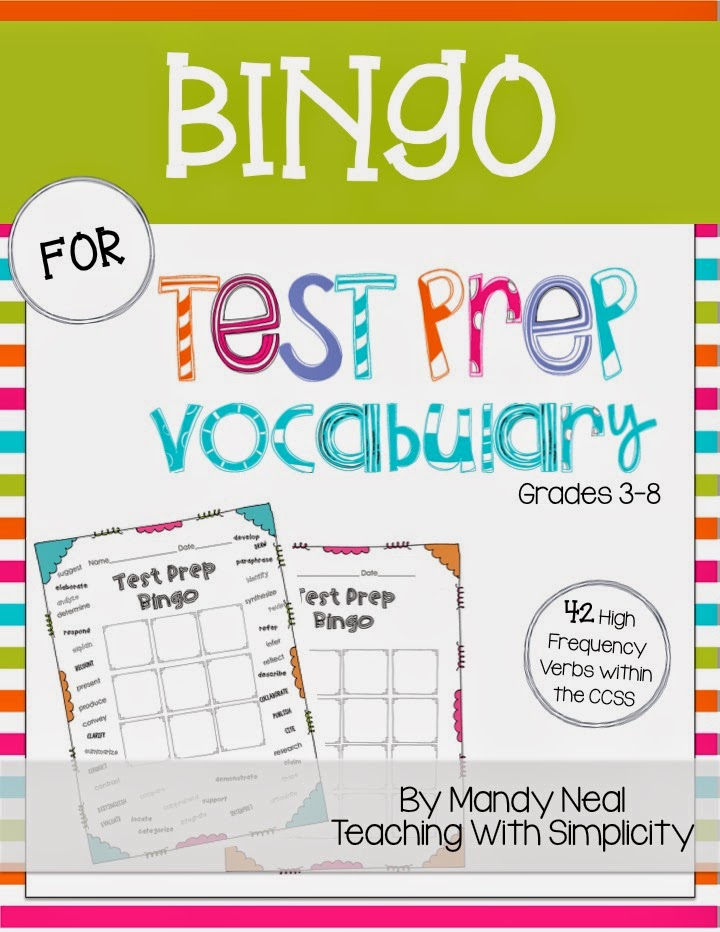 Interactive Test Prep Vocabulary | Upper Elementary Snapshots