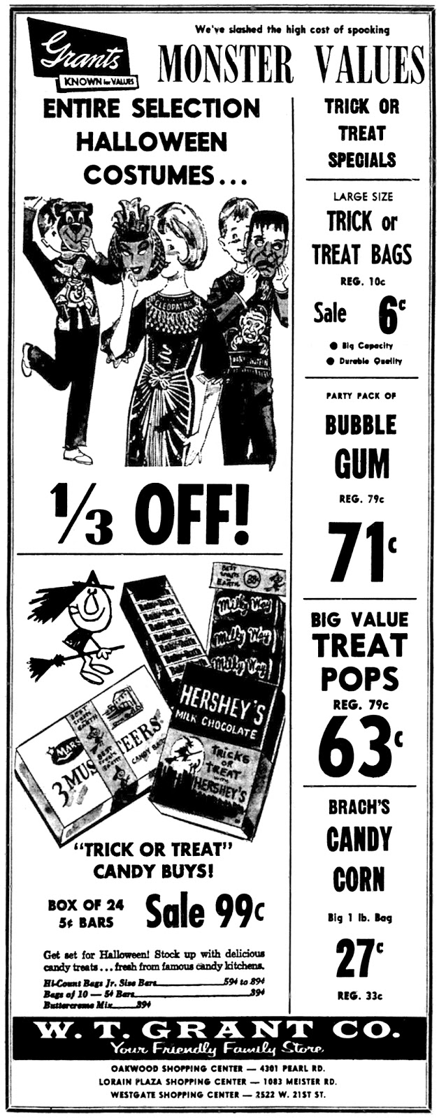 Brady's Bunch of Lorain County Nostalgia: Grant's Halloween Ad ...