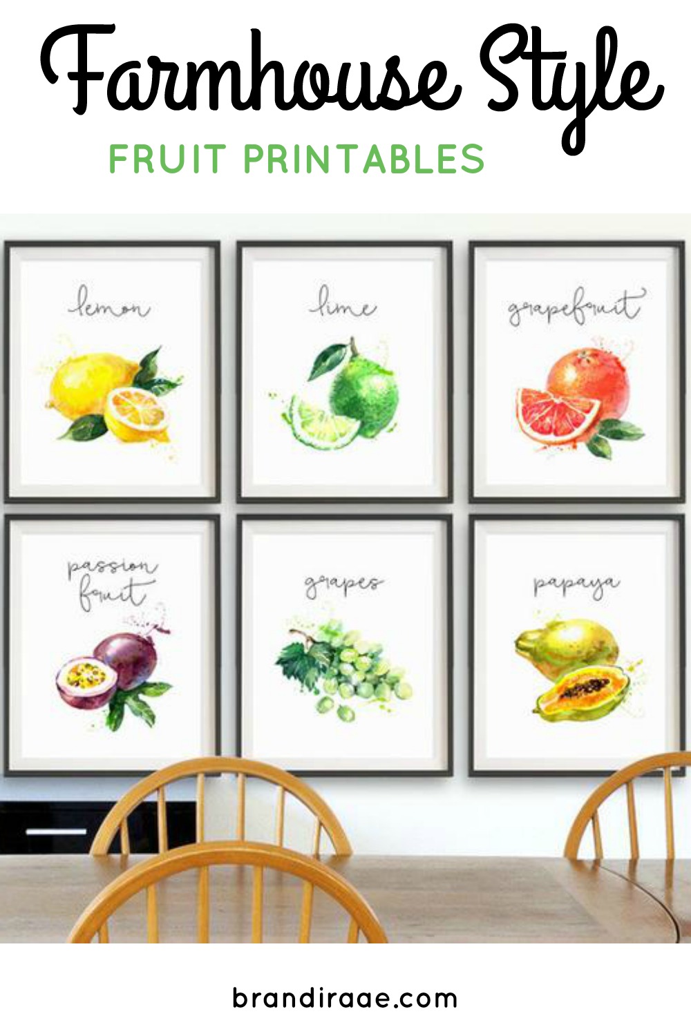 Brandi Raae: Farmhouse Style Fruit Printables