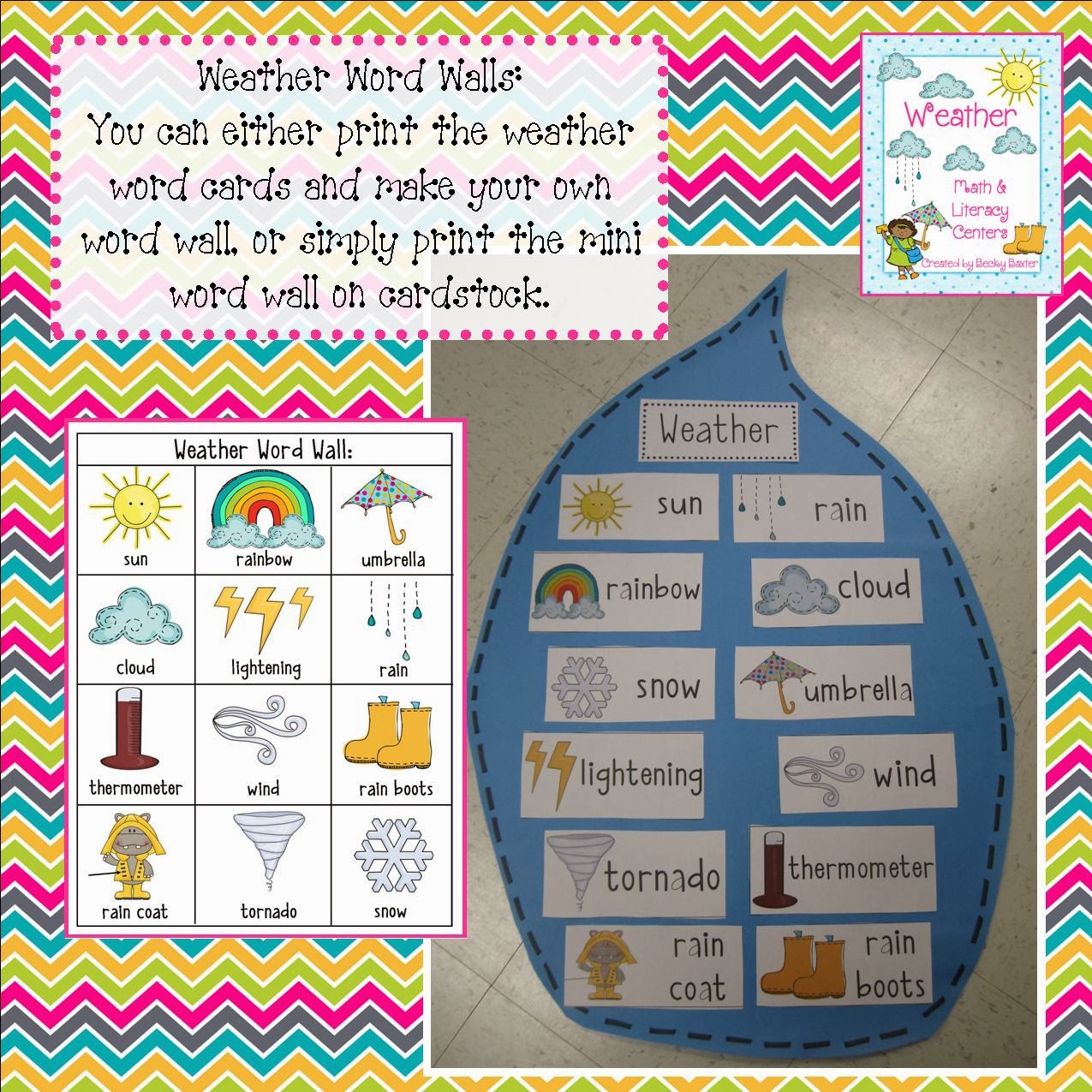 Teaching, Learning, & Loving: Weather Math & Literacy Centers