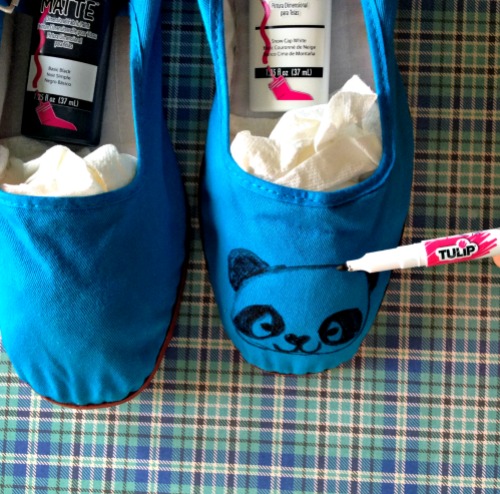 iLoveToCreate Blog: Draw & Paint Panda Shoes