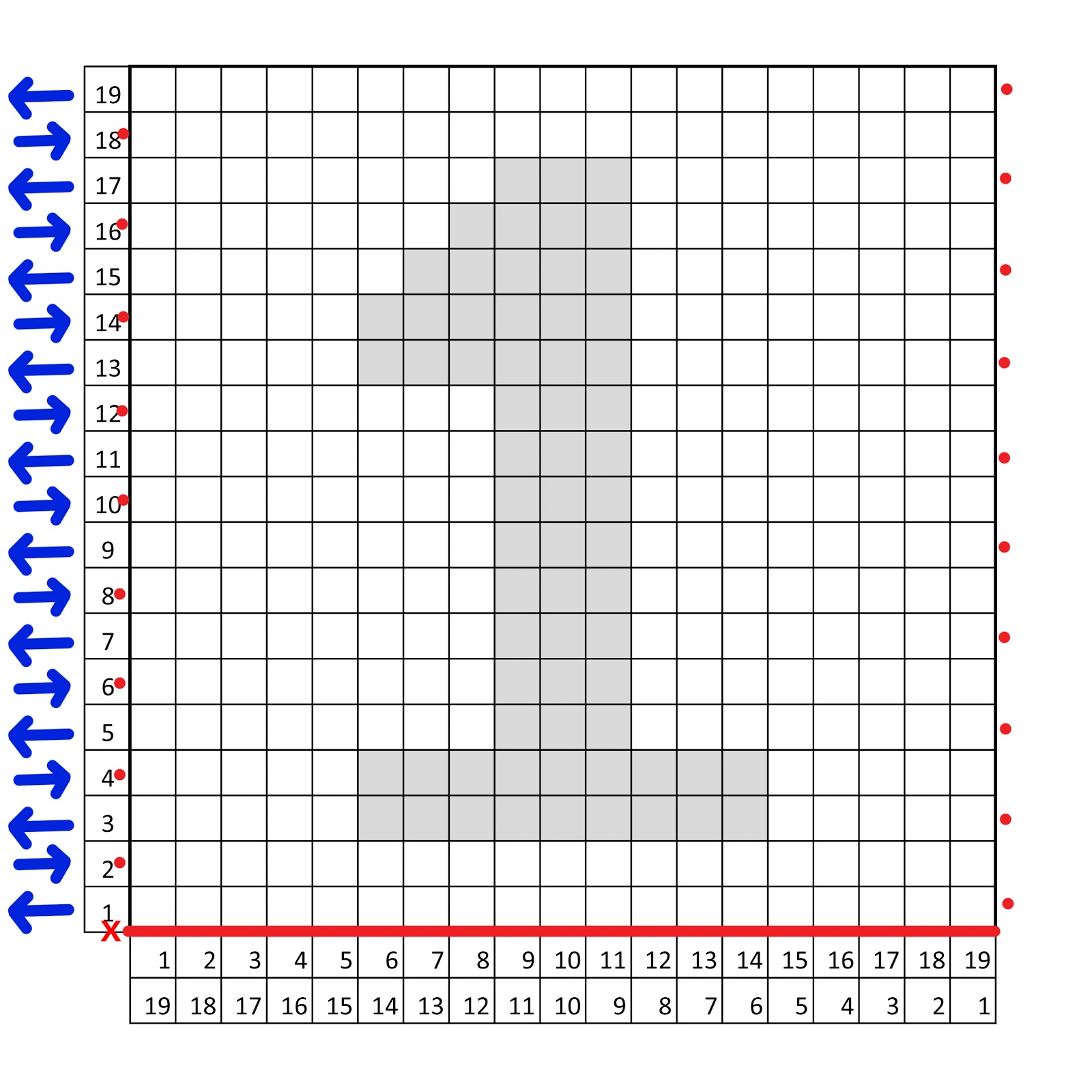 TIP 3: How to create crochet graphs in MS Excel