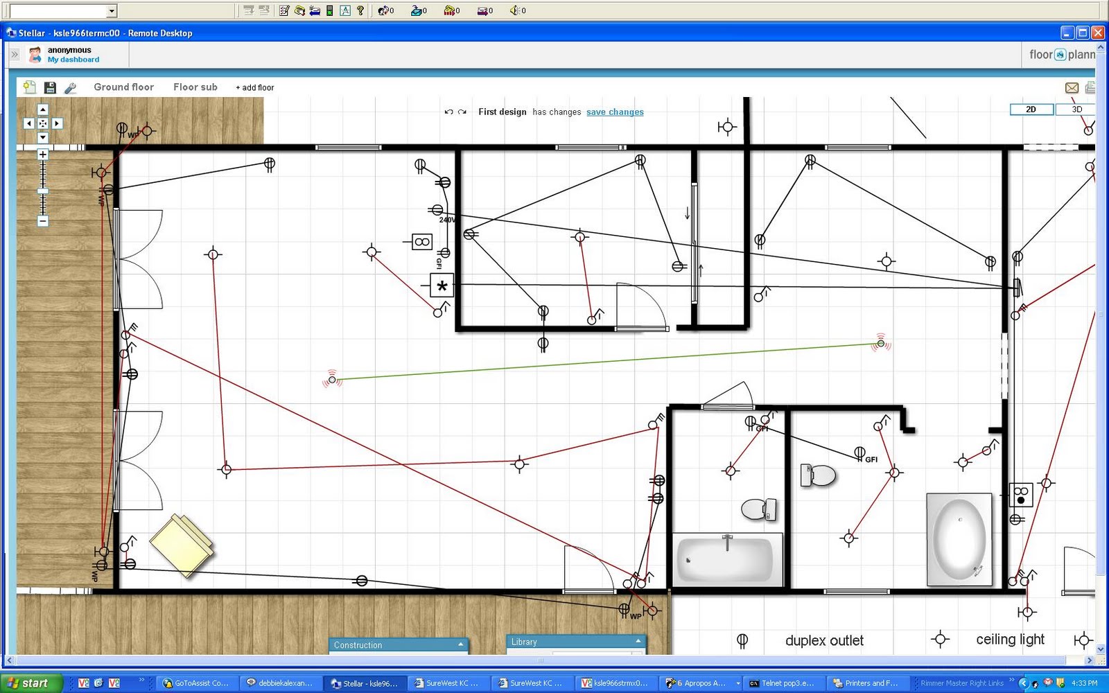 Lake House Renovation Project: Electrical Layout Plan - Drafts