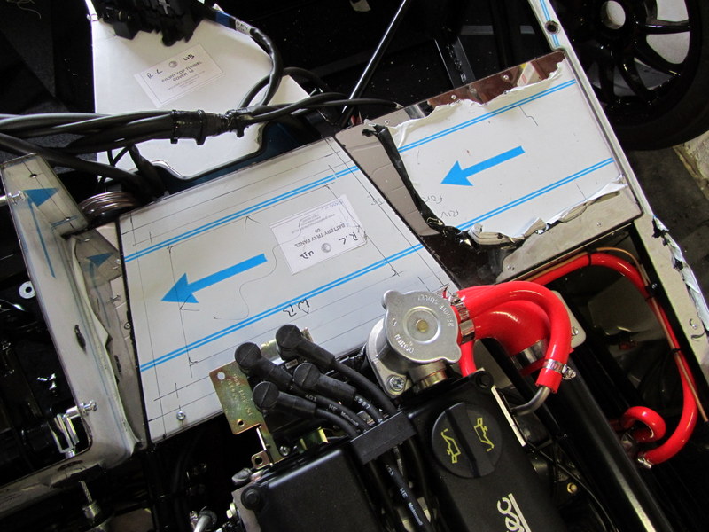 Richard's GBS Zero: Battery tray panel & Firewall