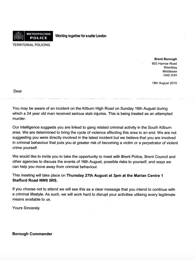 WEMBLEY MATTERS: Police 'call-in' of South Kilburn youth seen as ...