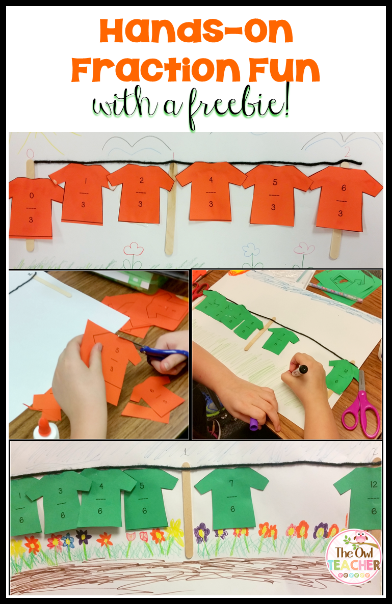 Classroom Freebies Too: Math Clothesline Fraction Fun