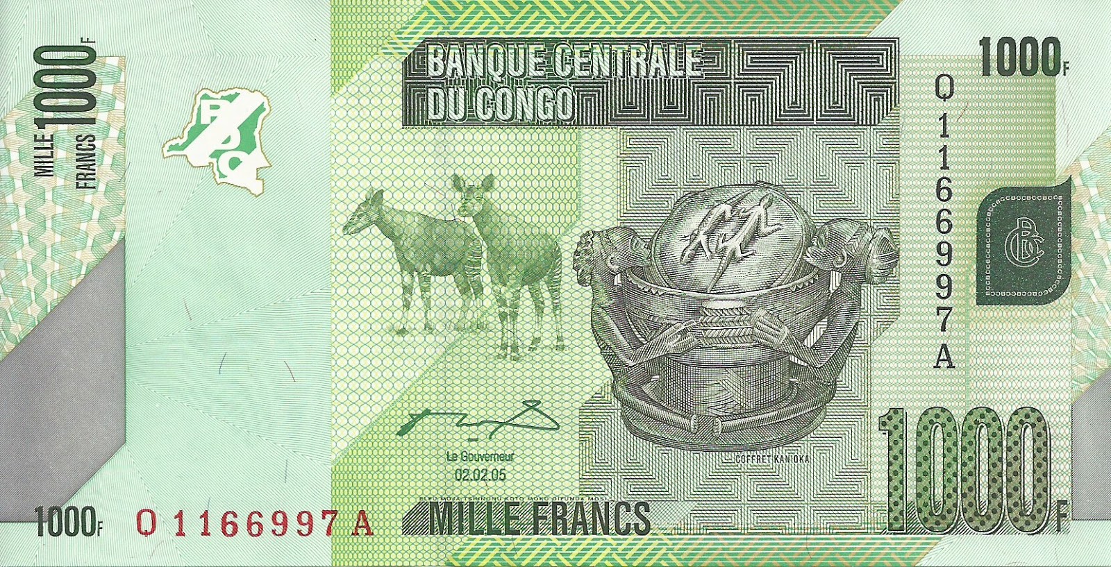 D. R. Congo 1000 Francs | Beauty 'n Special Notes