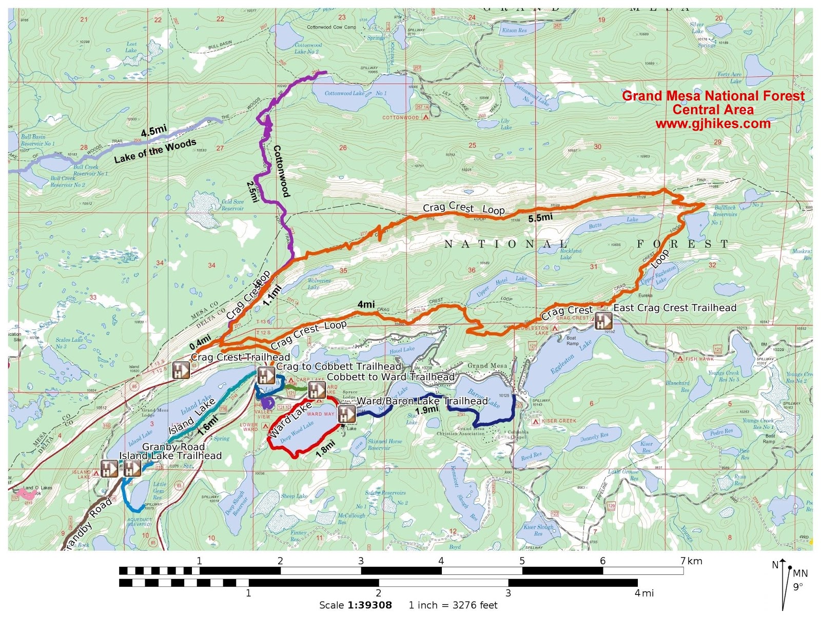 gjhikes.com: Cobbett to Ward