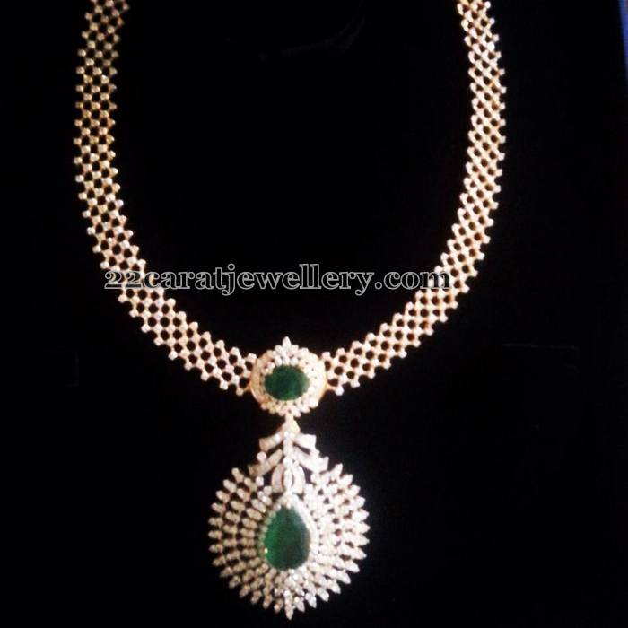 Detachable Diamond Necklace - Jewellery Designs