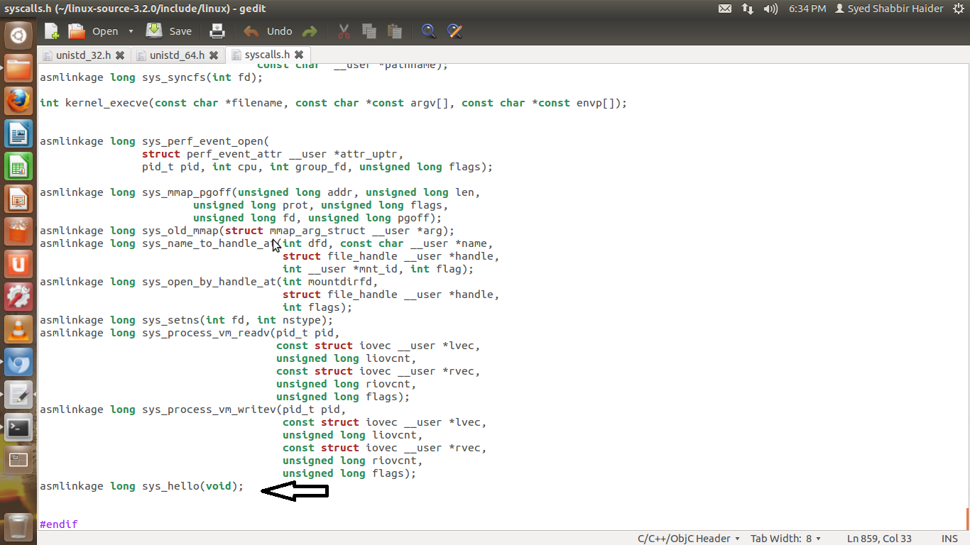 How to add a system call in Linux kernel | Syed Shabbir Haider