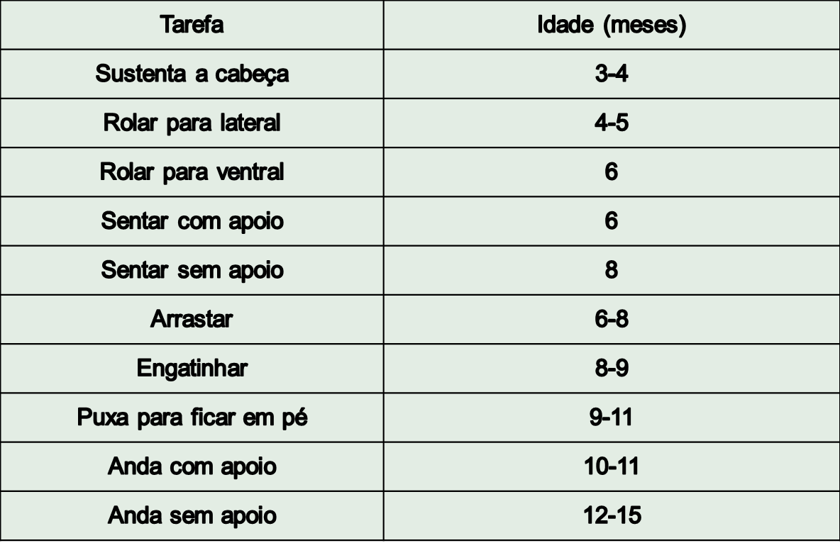 DESENVOLVIMENTO MOTOR NORMAL DE 0 À 12 MESES