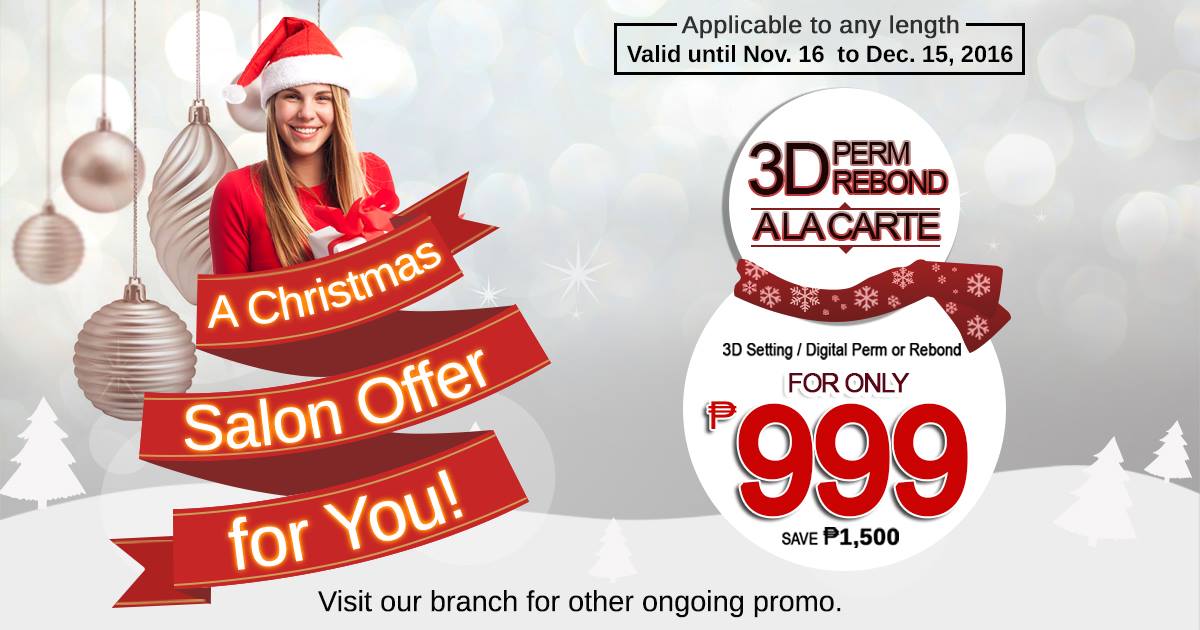 Manila Shopper Tony And Jackey 3d Perm Or Rebond Christmas Promo Til