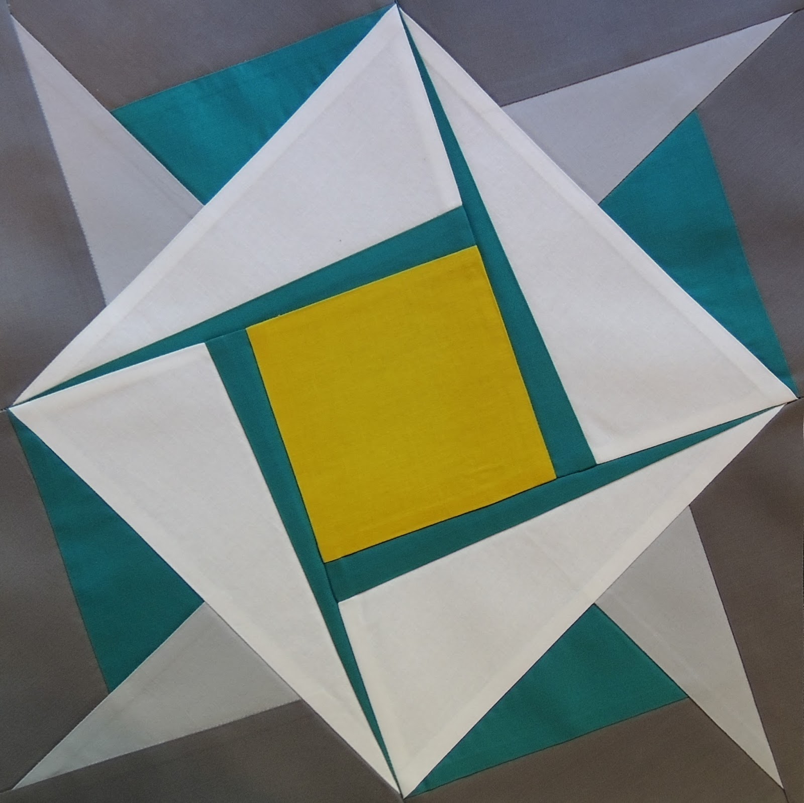 Square in a Square Block Modern Makeover: Ninja Star