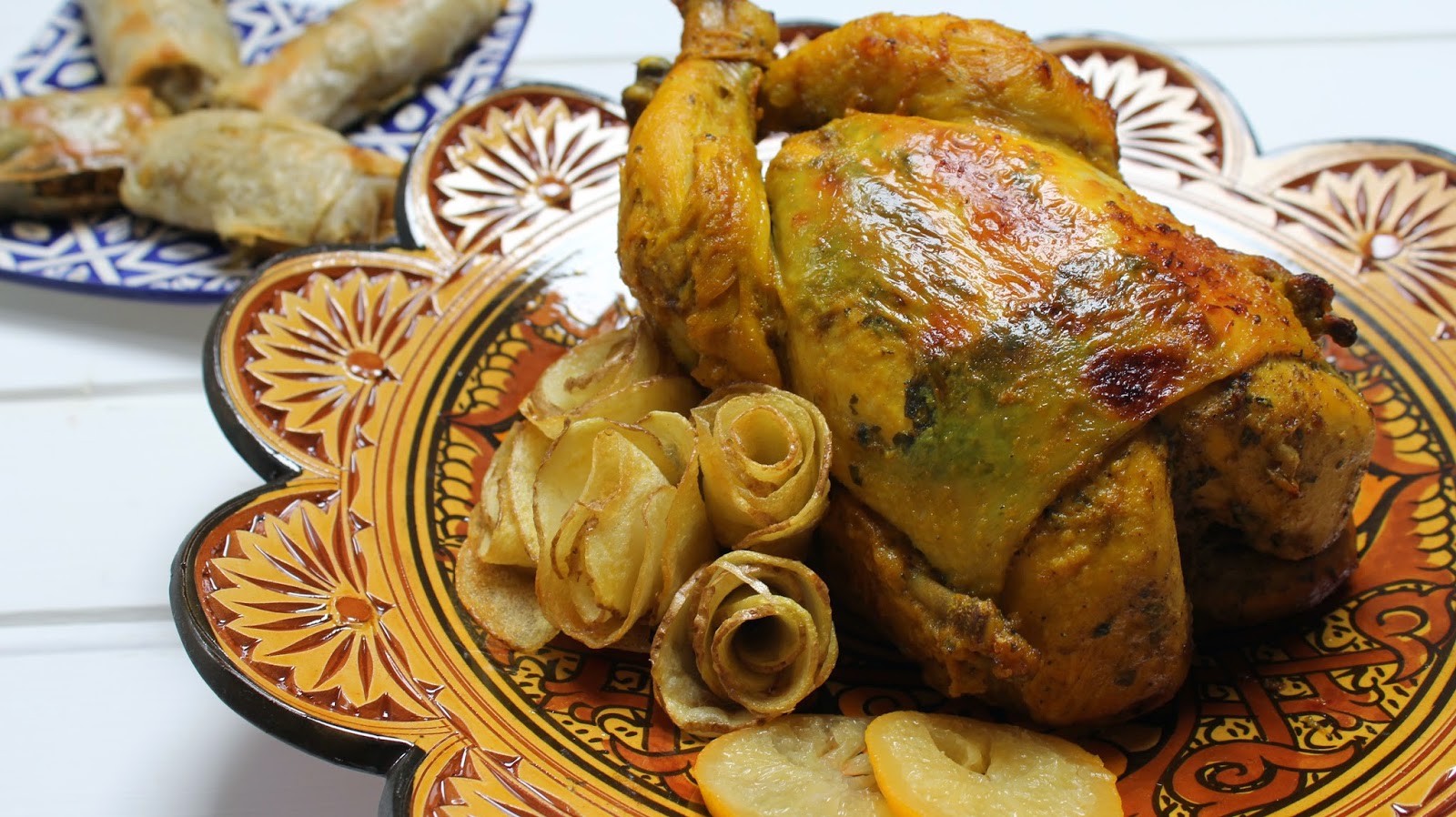Pollo marroquí relleno con fideos chinos y higaditos | Cocina