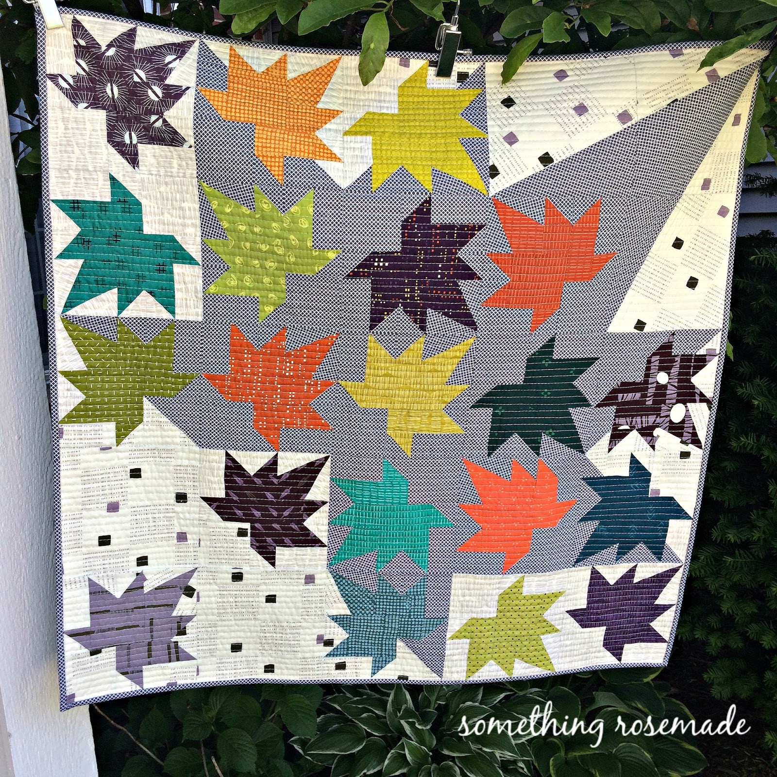 something rosemade: Free Fall Quilt--A Final Finish