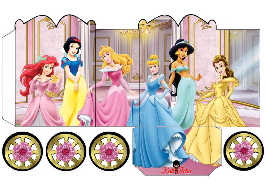 Disney Princess: Precious Princess Carriage Shaped Free Printable Box ...