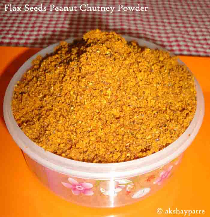 Vidya's Recipes: Flax seeds and peanuts chutney powder - Jawas shenga ...