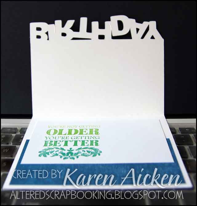 Altered Scrapbooking: Cutaway Birthday Card