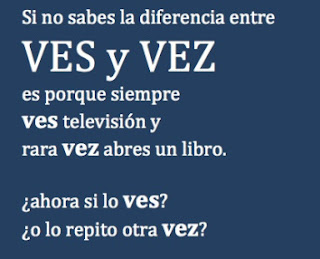 ORTOGRAFIA FACIL: DIFERENCIA ENTRE VES Y VEZ