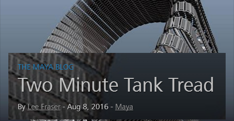 NY Maya Users Group: 2 minute Tank Tread rigging with Lee Fraser ...