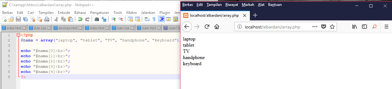 Contoh Array Numerik Pada Php Dhanipro