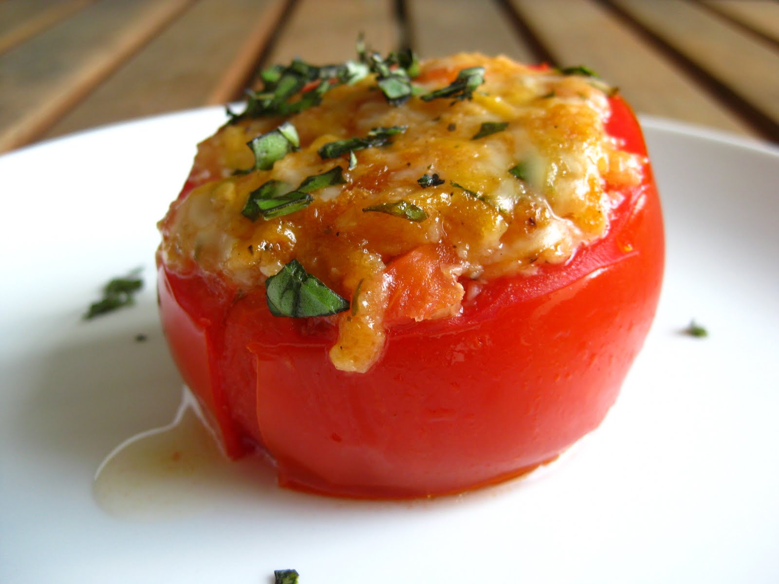 A Taste of Home Cooking: Cheese Stuffed Tomatoes