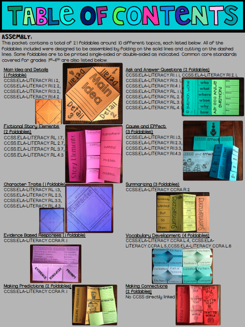 Crystal's Classroom: Reading Foldables