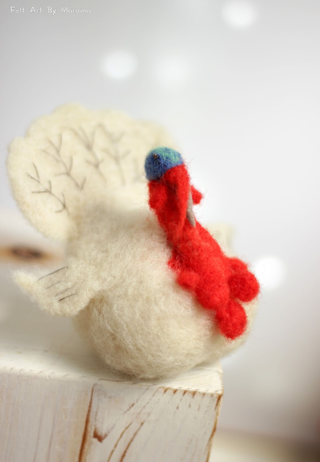 Felt Art By Mariana: Needle Felted Turkey - Thanksgiving Decor